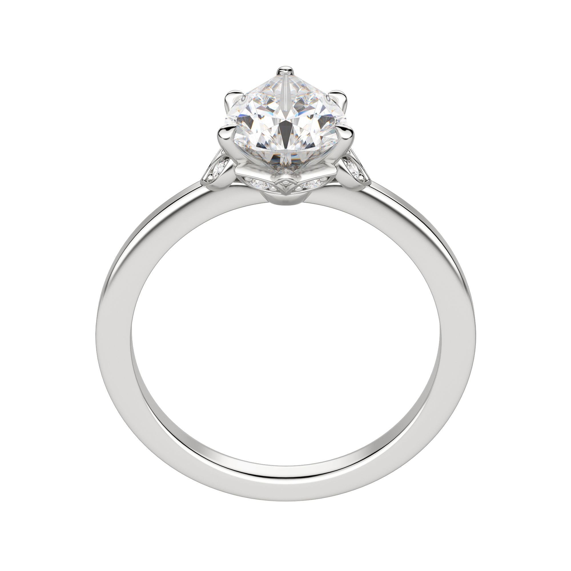 EDEN PEAR CUT MOISSANITE ENGAGEMENT RING – Navettefine Jewelry